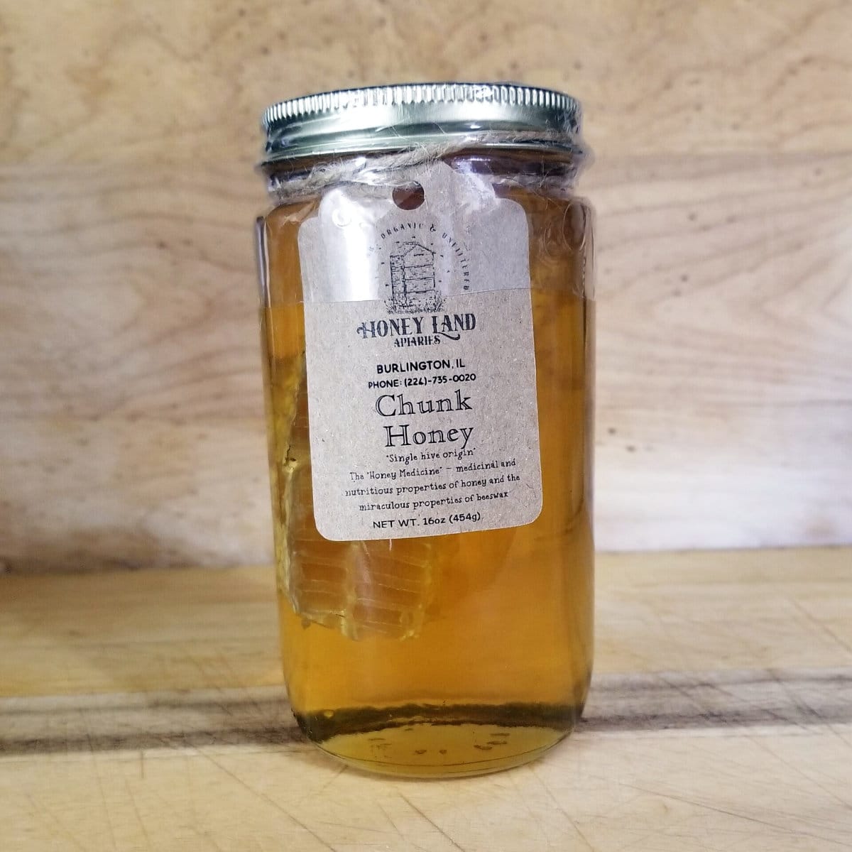 Raw Organic Wildflower Chunk Honey | Honey Land Apiaries